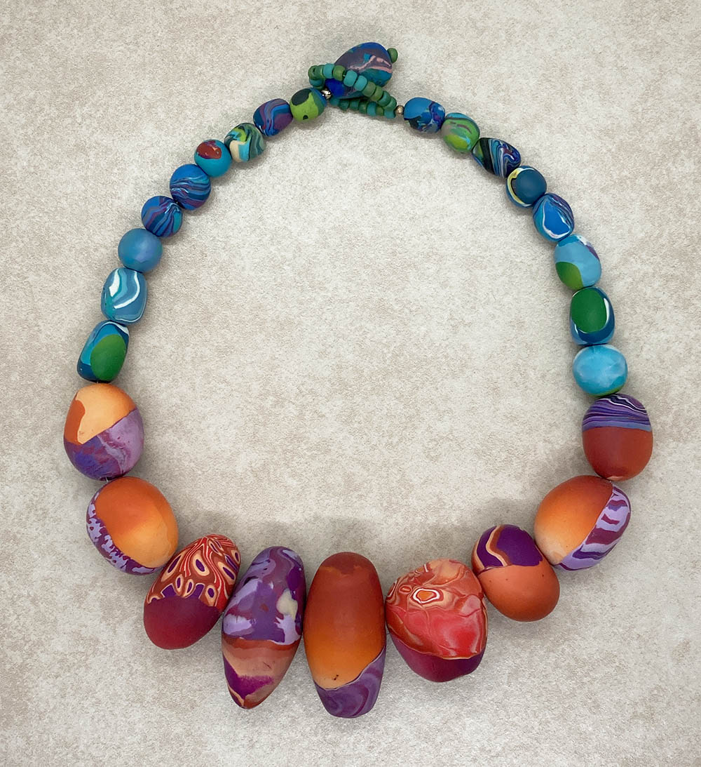 Variegated Statement Necklace in Lavish Colors – Phil Porter Art Jewelry